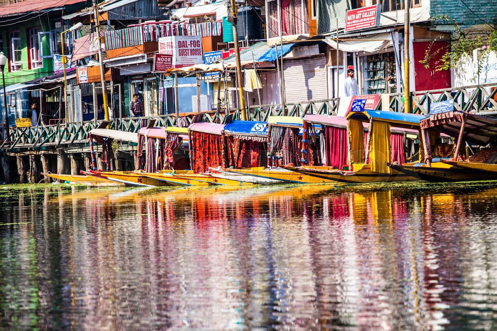 Shikara boat in Dal lake , Kashmir India | Stock image | Colourbox