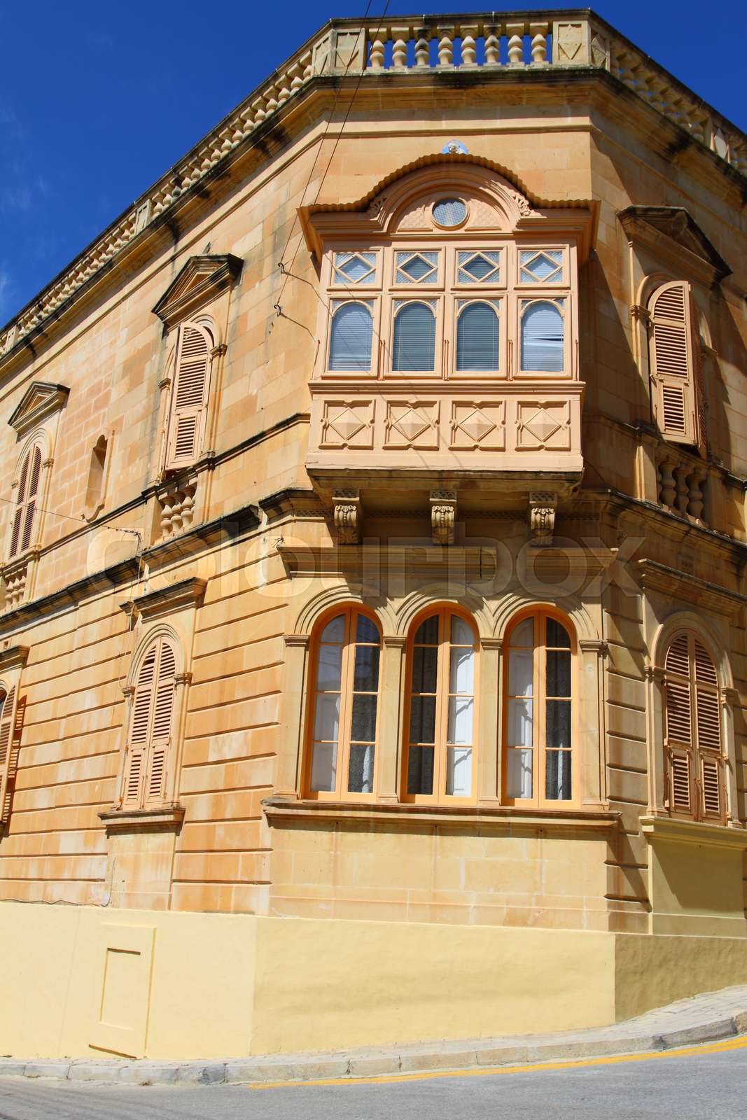 Traditional Maltese architecture in Valletta, Malta | Stock image ...