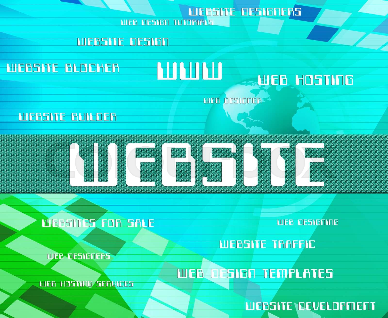 Website Word Represents Domain Online And Text | Stock image | Colourbox