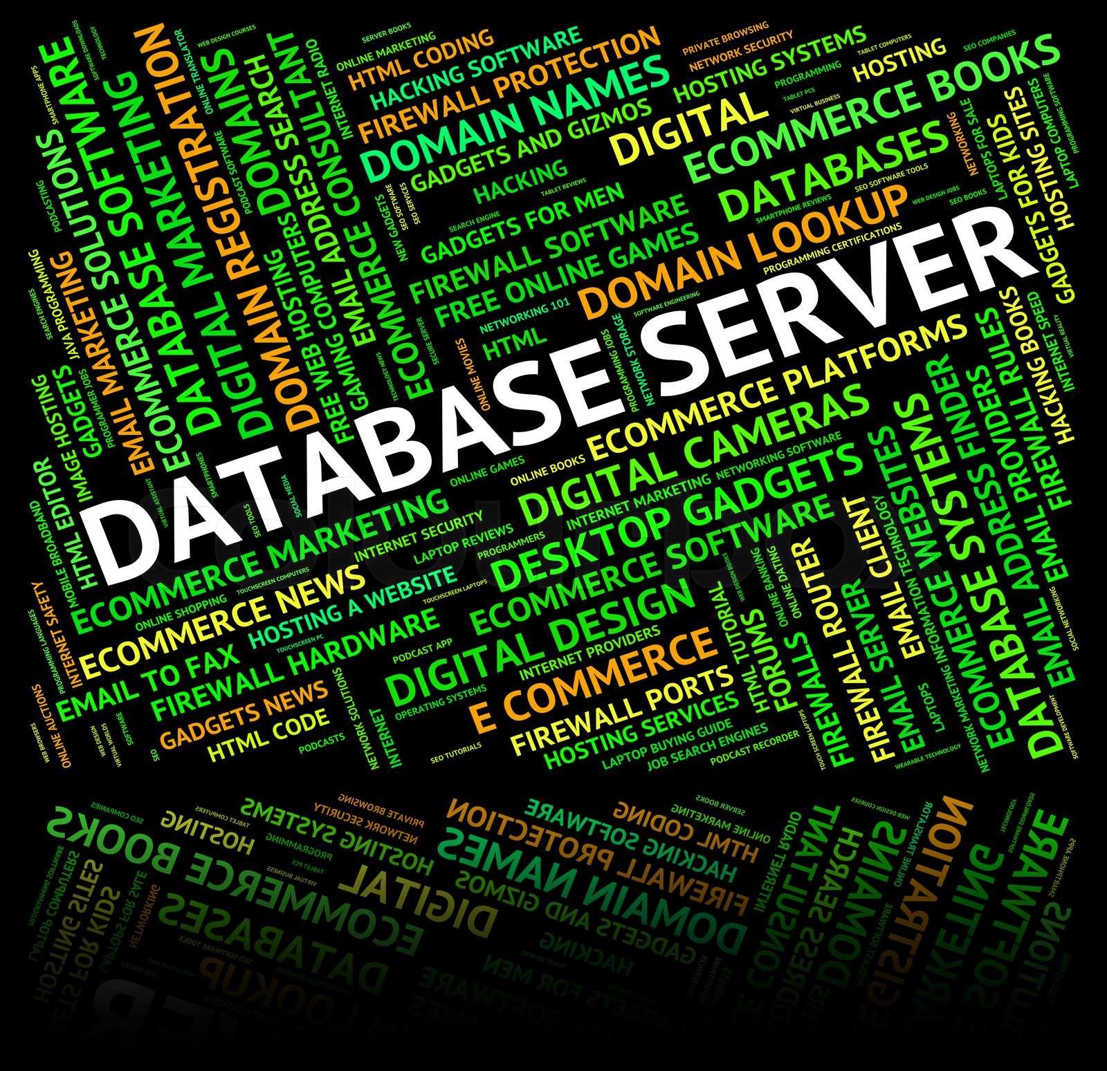 Database Server Means Serving Servers And Computer | Stock image ...