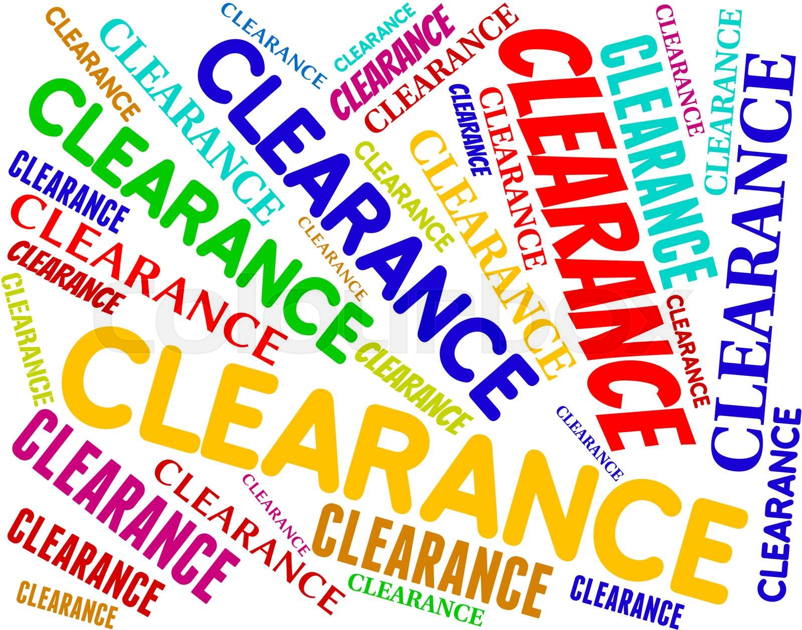 Clearance Word Indicates Promotional Closeout And Offers | Stock image ...
