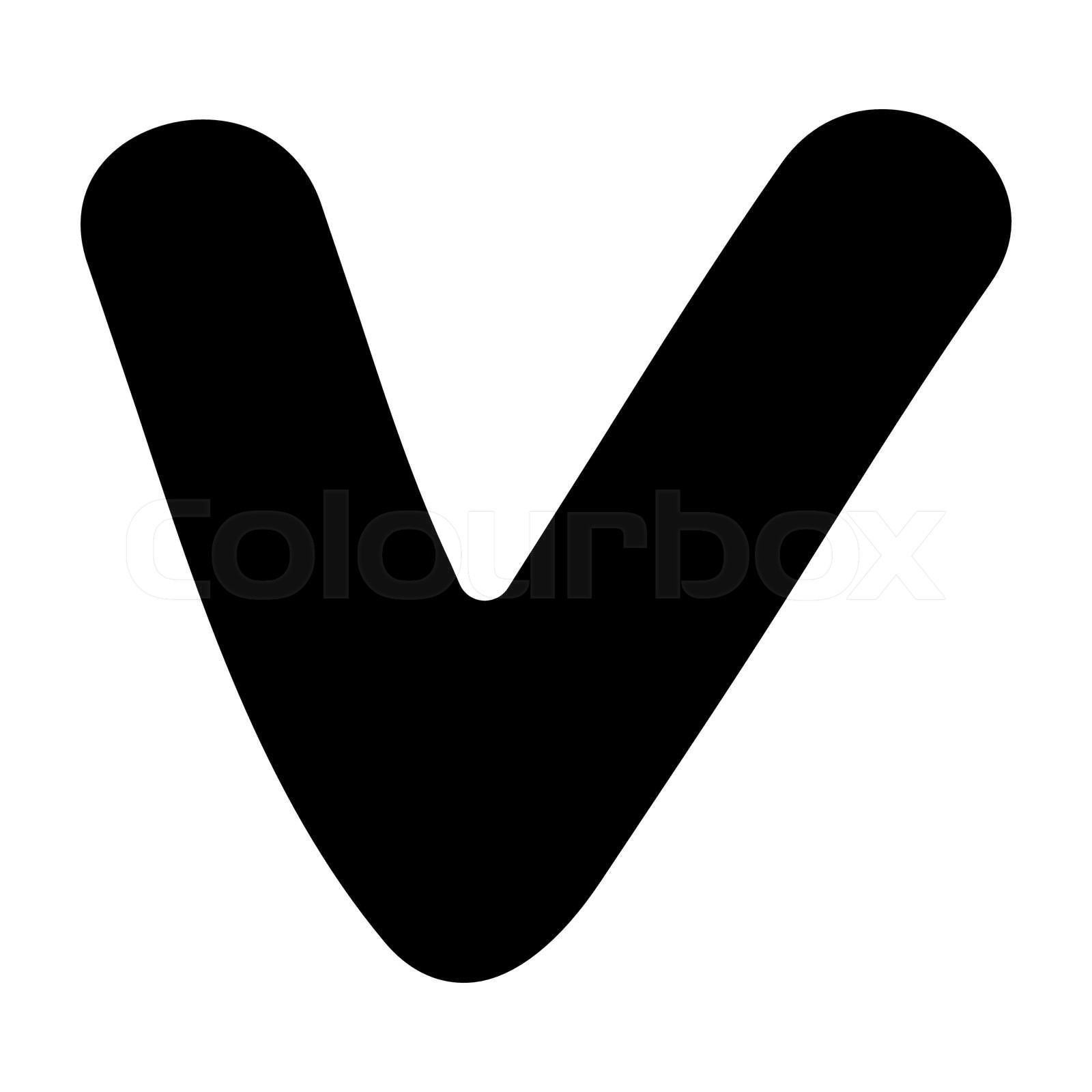 V capital silhouette | Stock vector | Colourbox