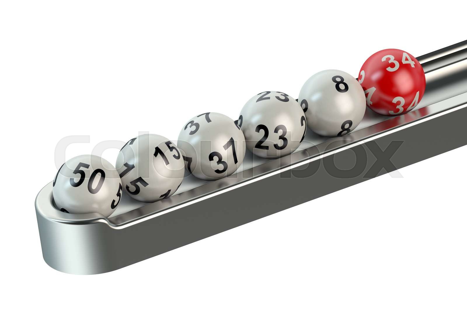 lottery balls in a row | Stock image | Colourbox