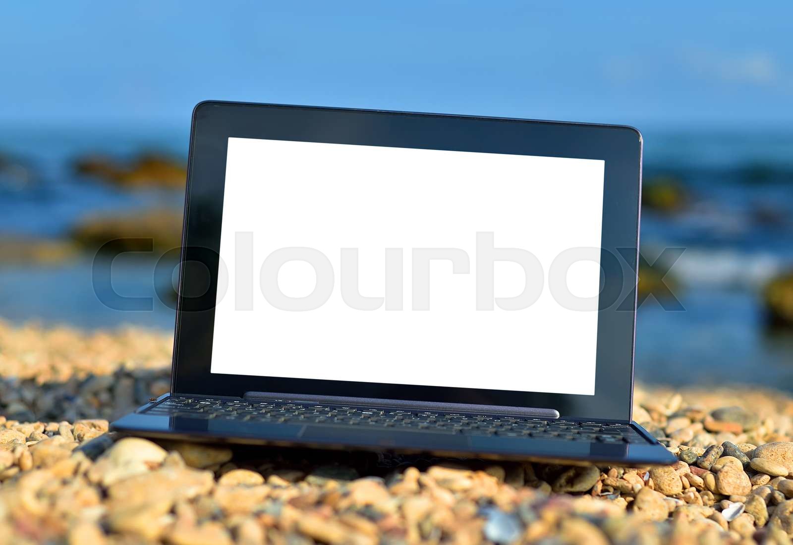 außen-, computer, strand | Stock Bild | Colourbox