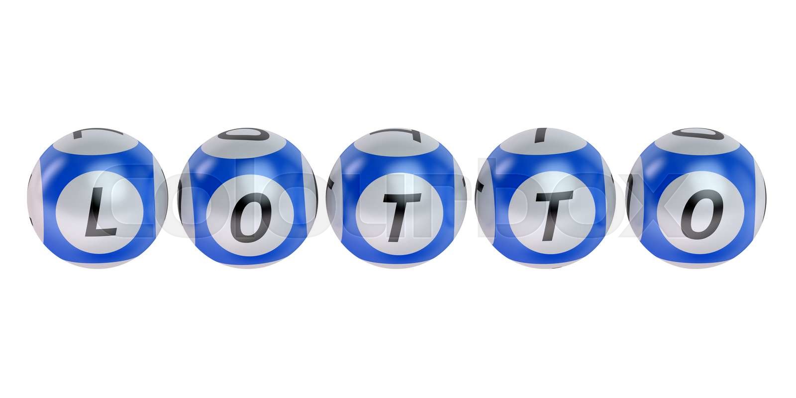 blue lottery balls in a row | Stock image | Colourbox