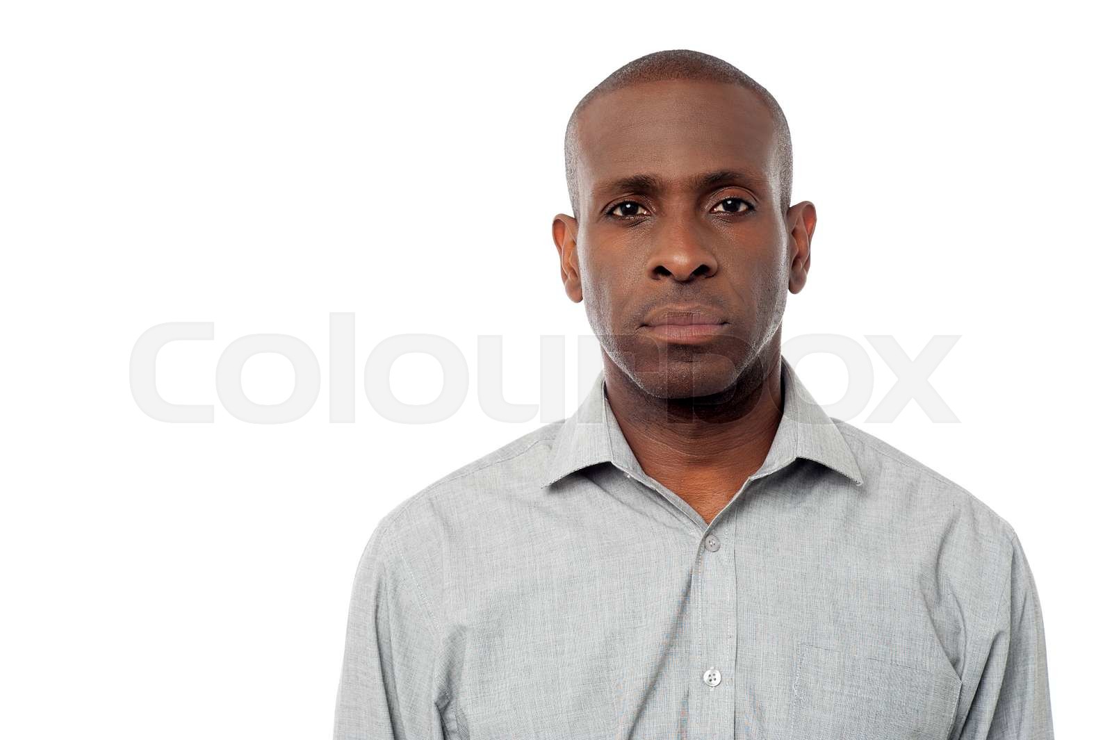 Man posing with expressionless face | Stock image | Colourbox