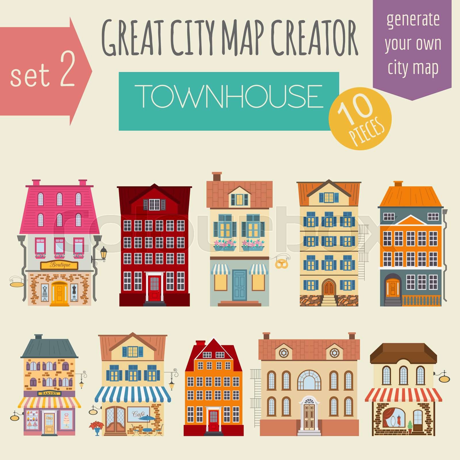Great city map creator. House constructor. House, cafe, restaurant ...