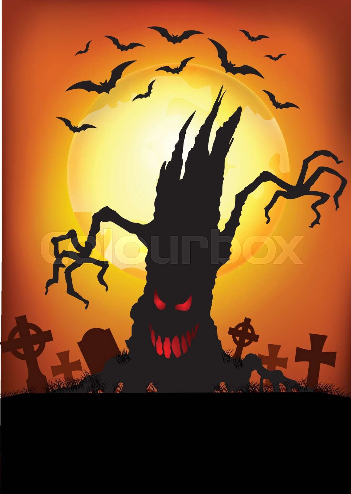 Scary Tree Silhouette Halloween