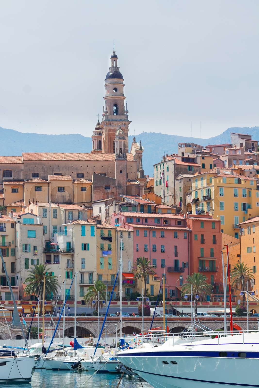 Menton harbour, France | Stock image | Colourbox