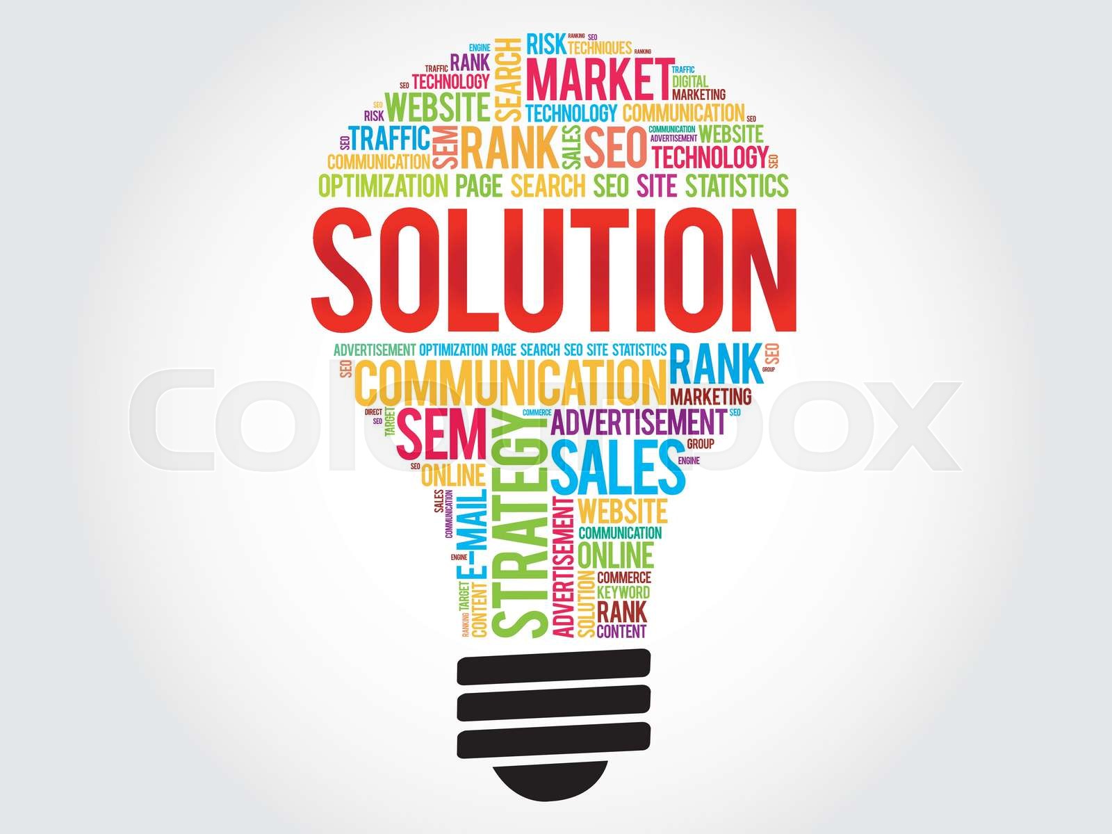 SOLUTION Stock Vector Colourbox