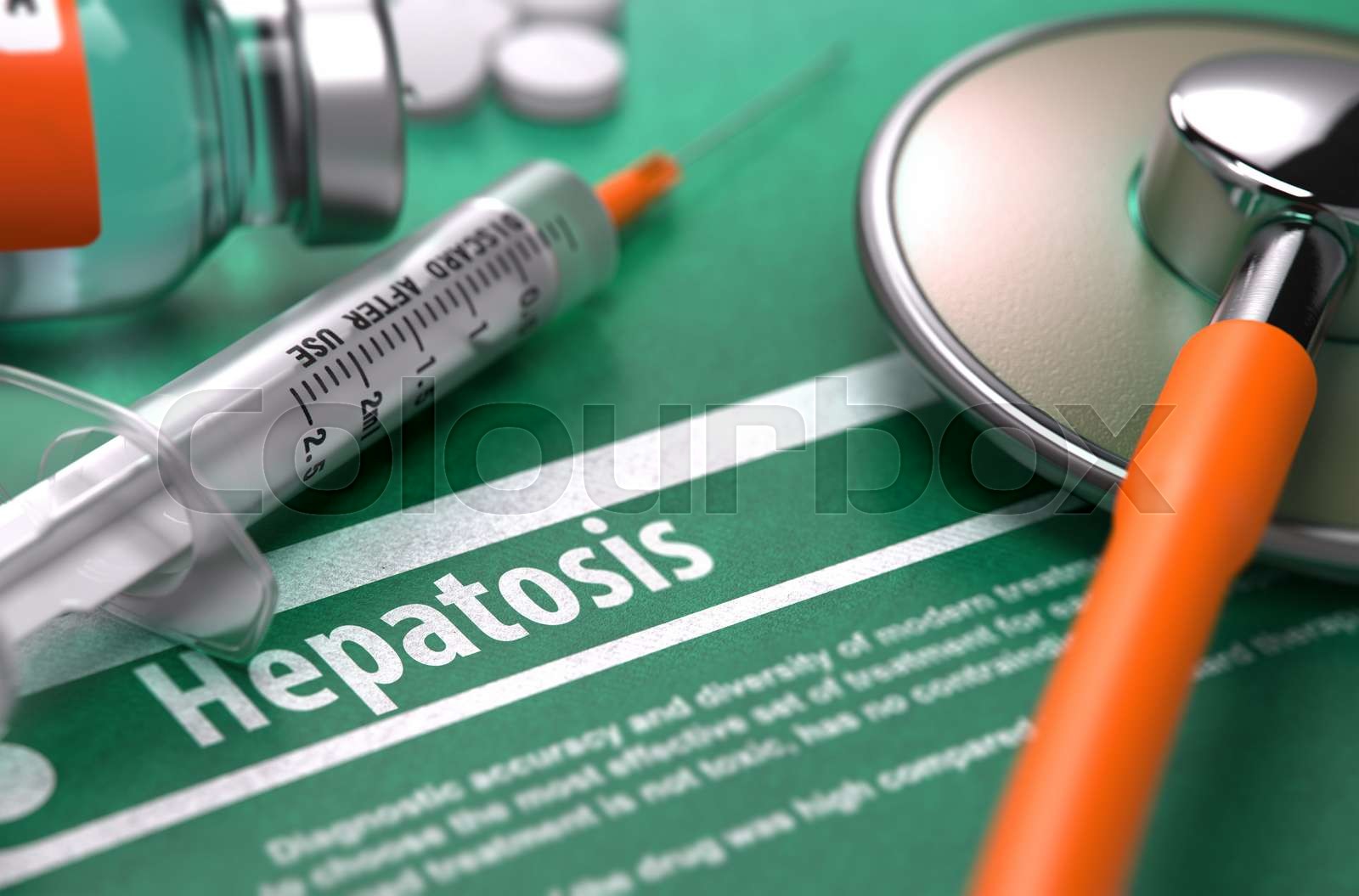 Diagnosis - Hepatosis. Medical Concept. | Stock image | Colourbox