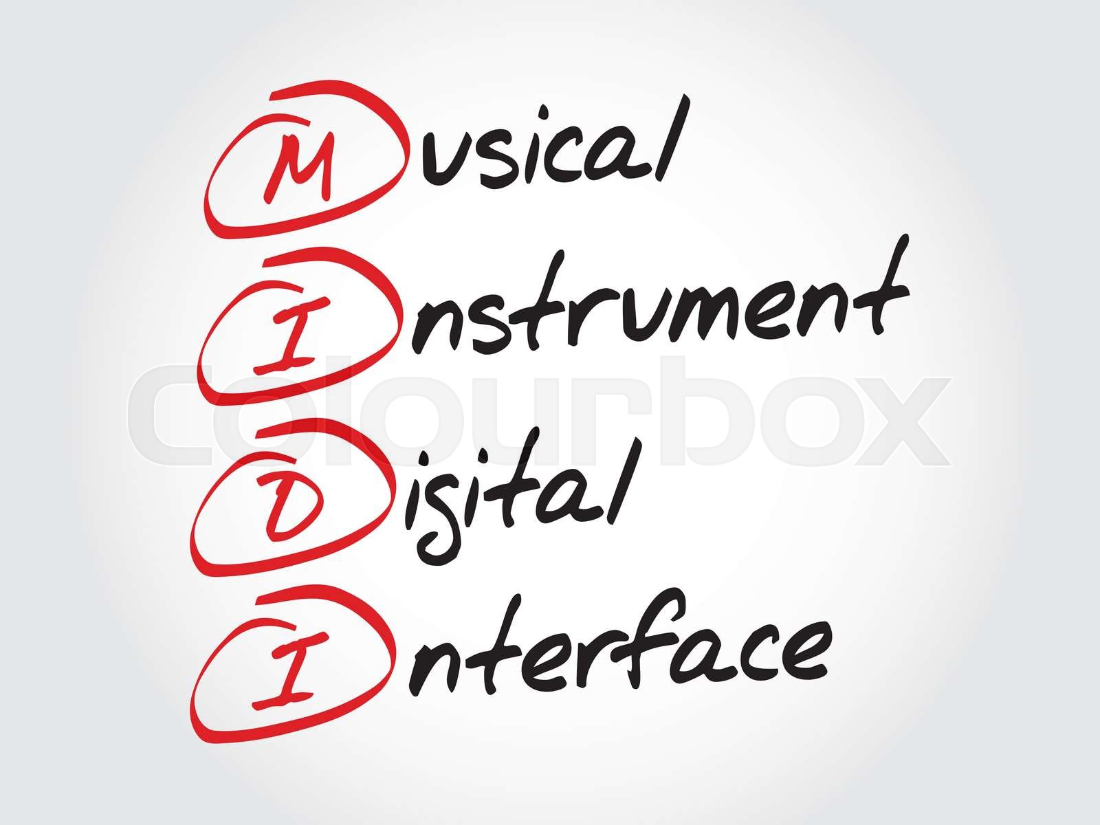 Musical Instrument Digital Interface | Stock vector | Colourbox