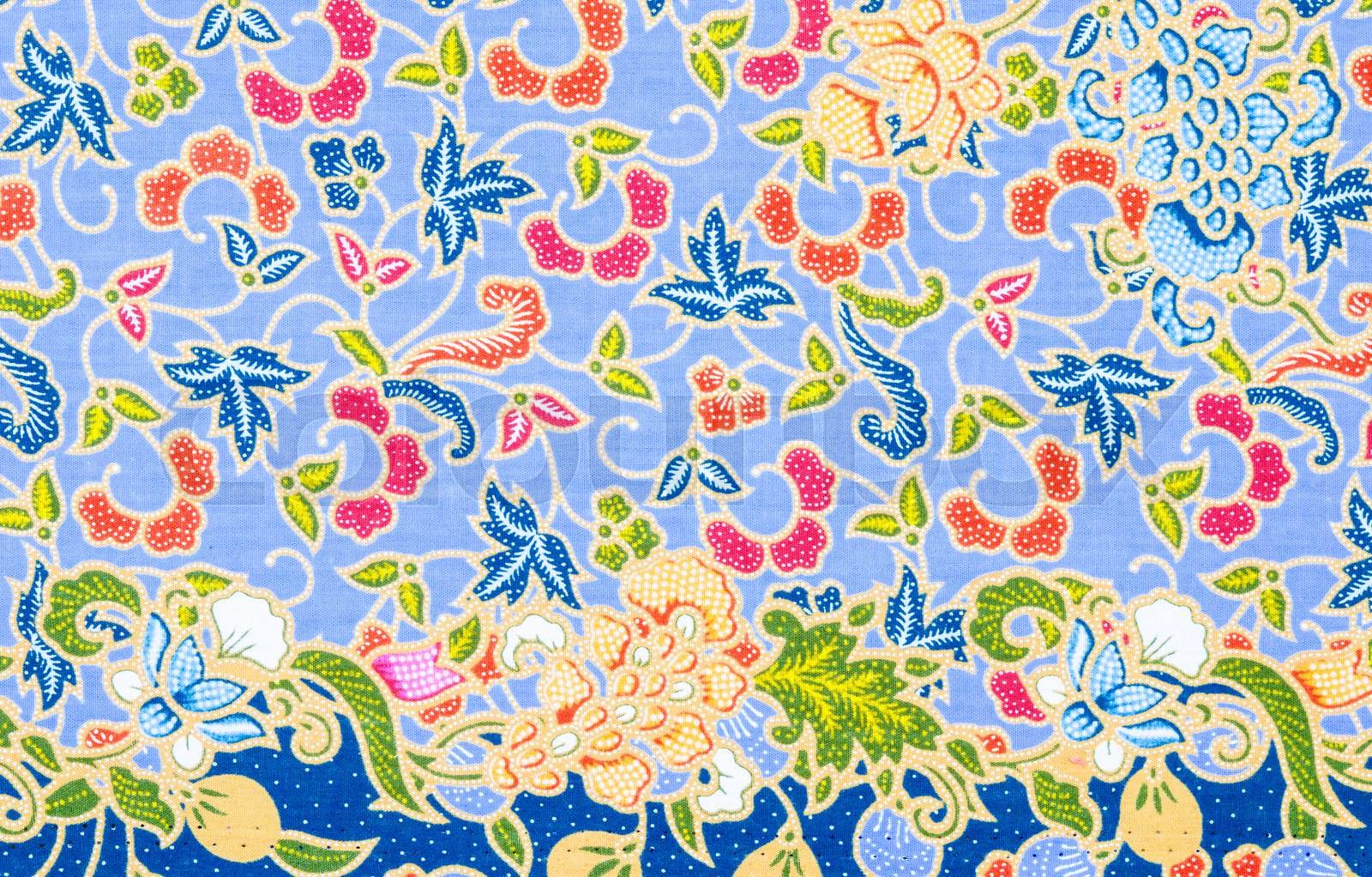 Traditional batik sarong pattern. | Stock image | Colourbox