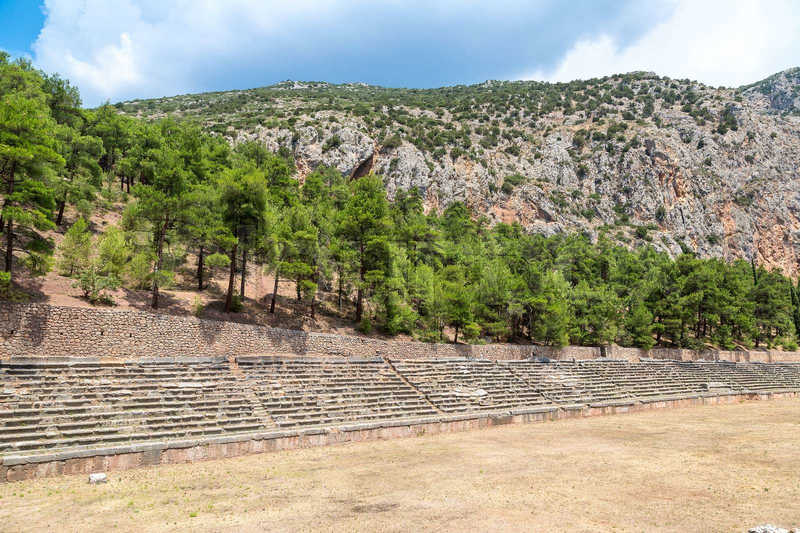 Ancient stadium in Delphi | Stock image | Colourbox