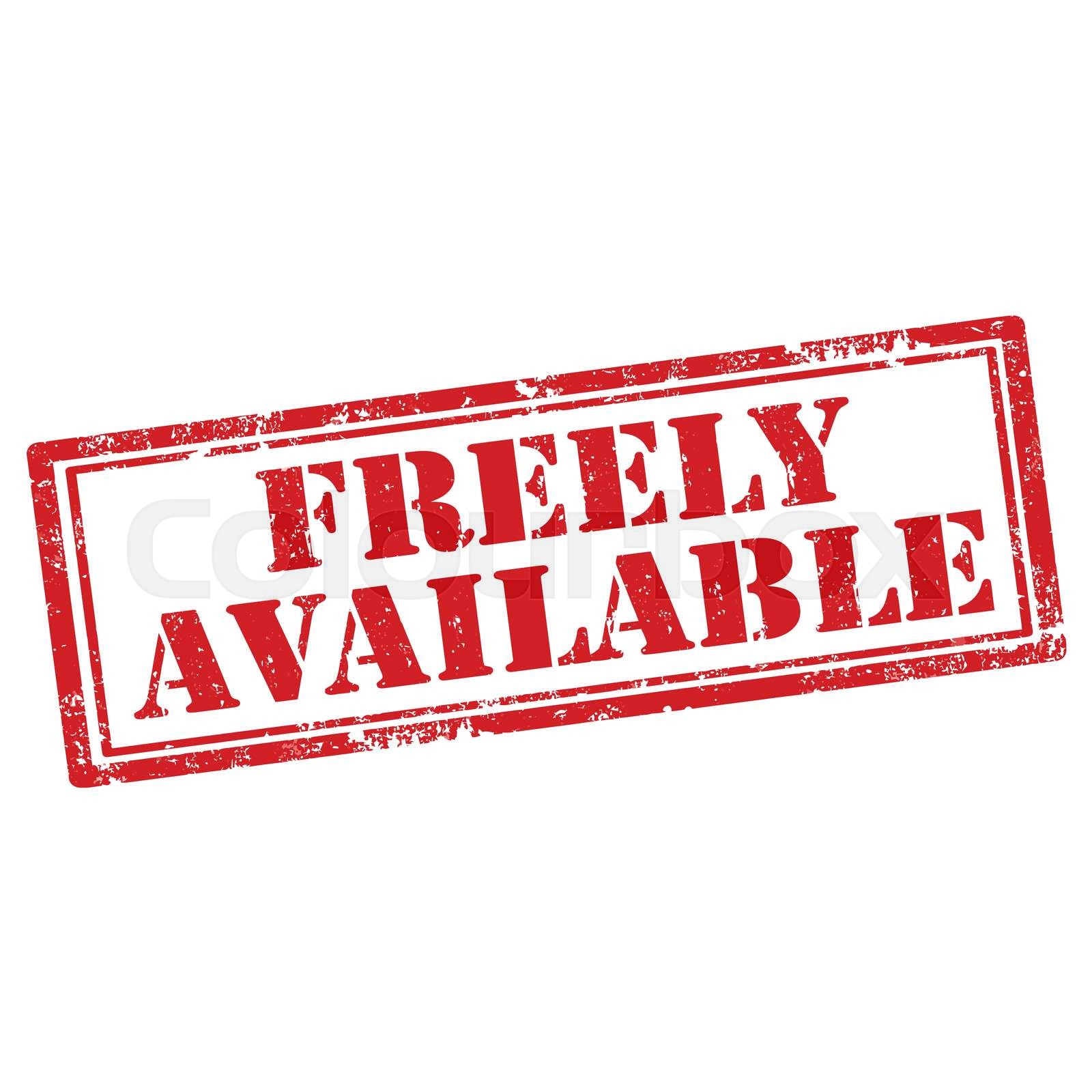 Freely Available-stamp | Stock vector | Colourbox