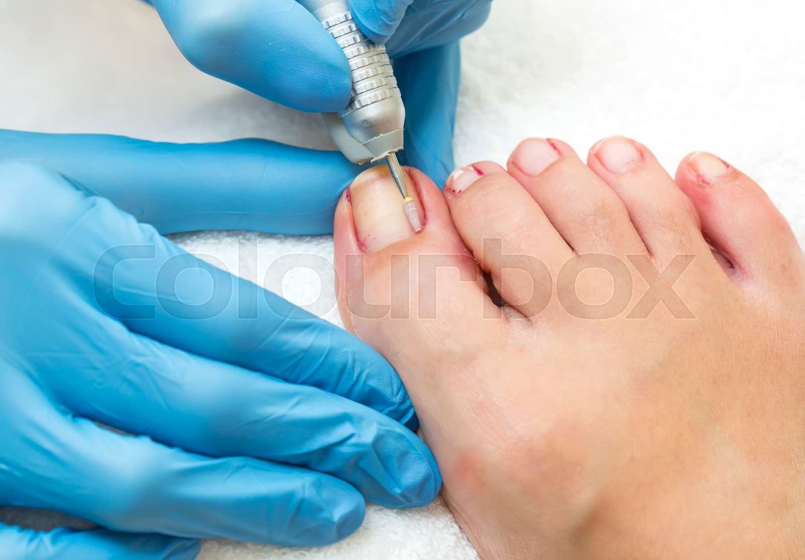 process of pedicure at beauty salon | Stock image | Colourbox