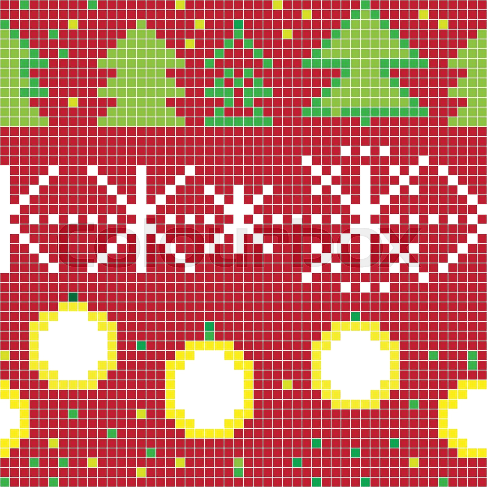 pixel christmas pattern | Stock vector | Colourbox