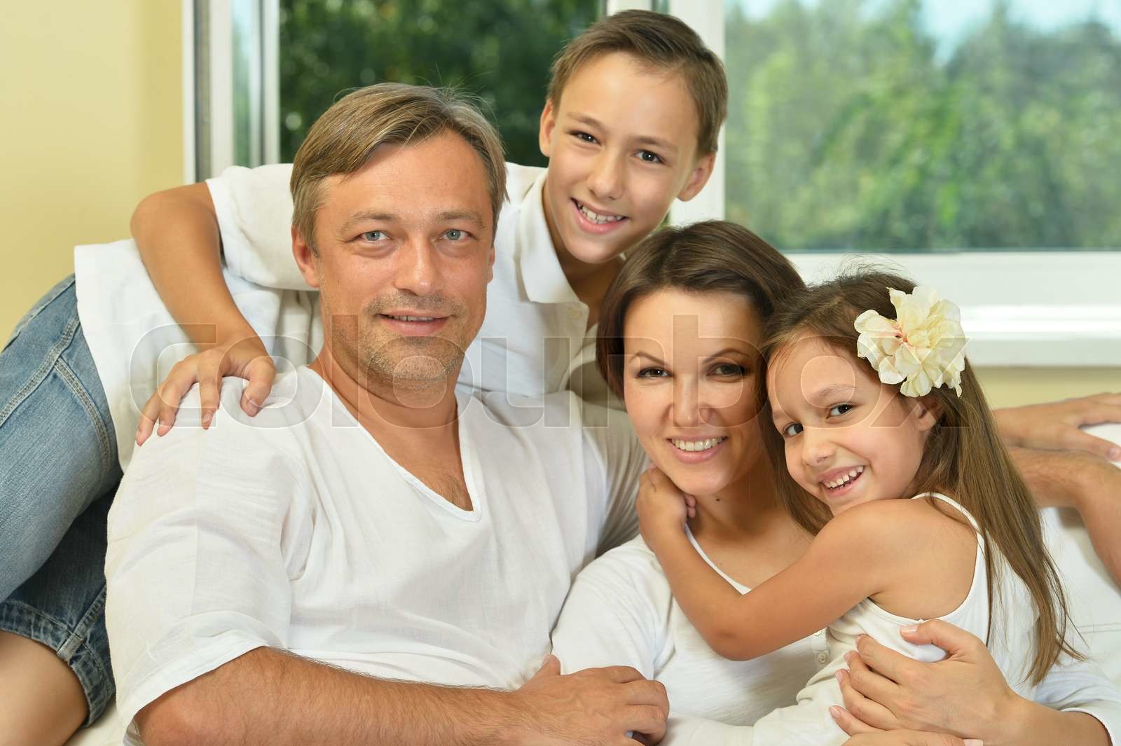 Happy family with kids | Stock image | Colourbox