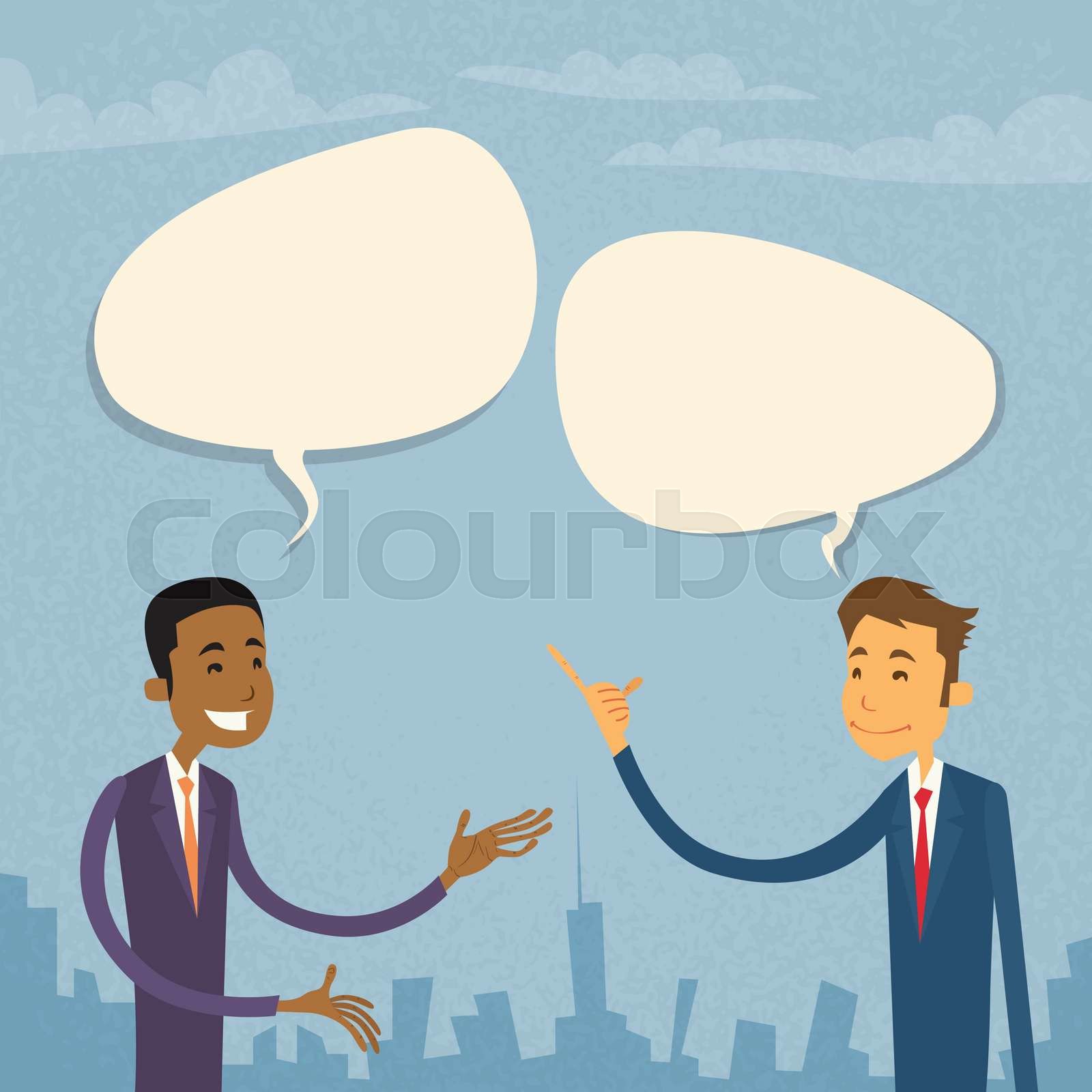 cartoon, dialog, leute | Stock-Vektor | Colourbox