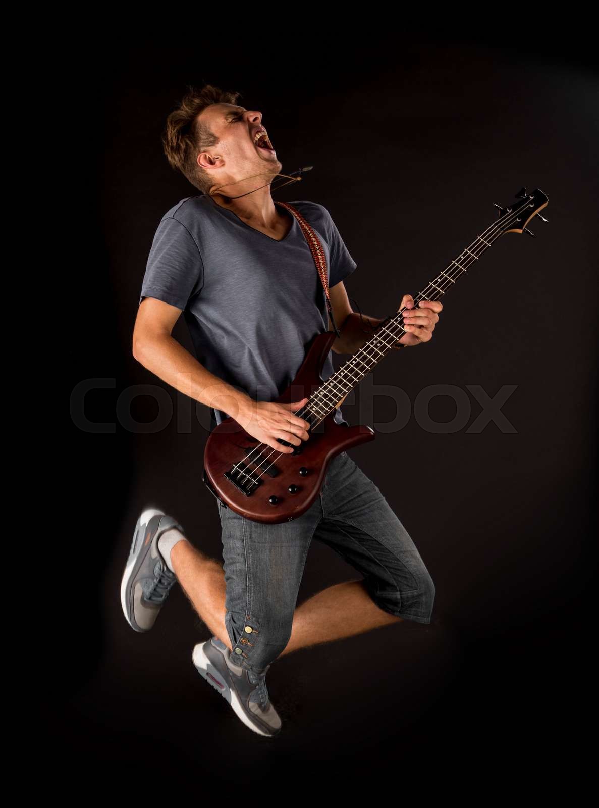 guitarist, luft, musiker | Stock foto | Colourbox