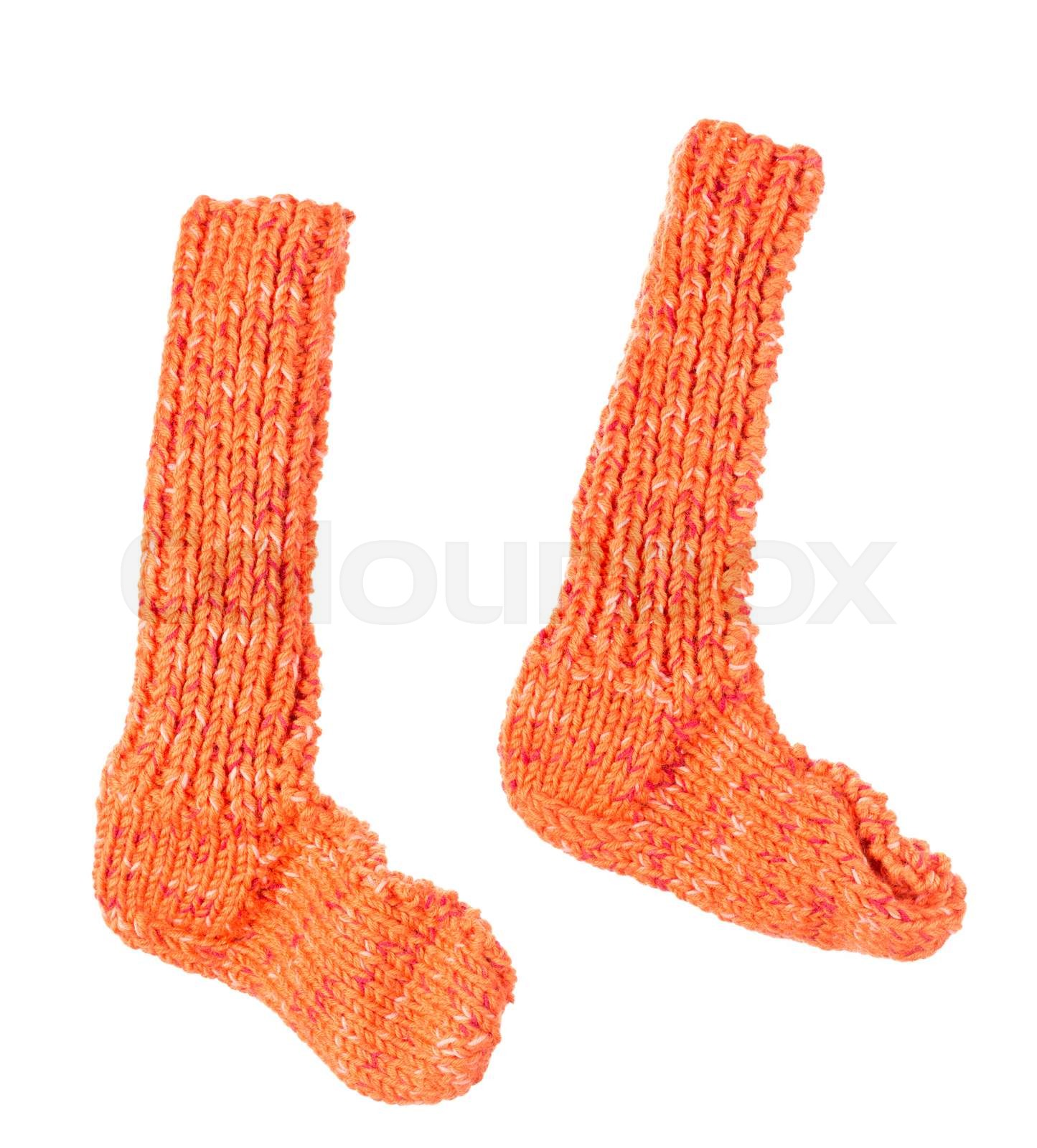 orange socks isolated | Stock image | Colourbox