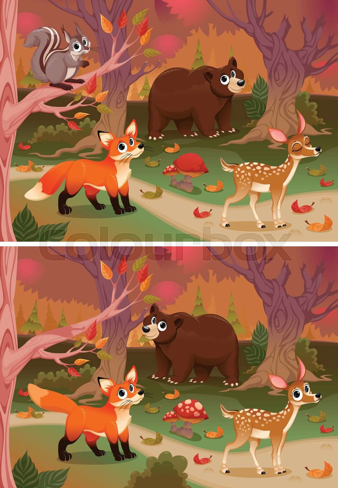 Spot the differences | Stock vector | Colourbox