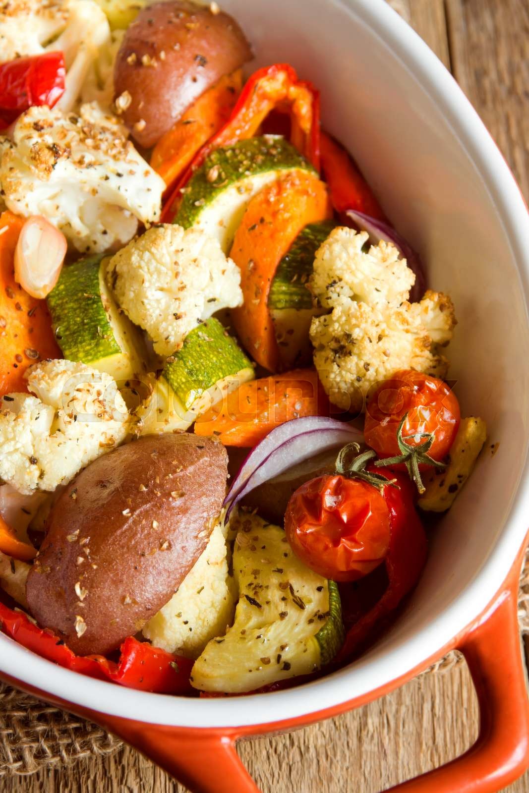 oven baked vegetables | Stock image | Colourbox