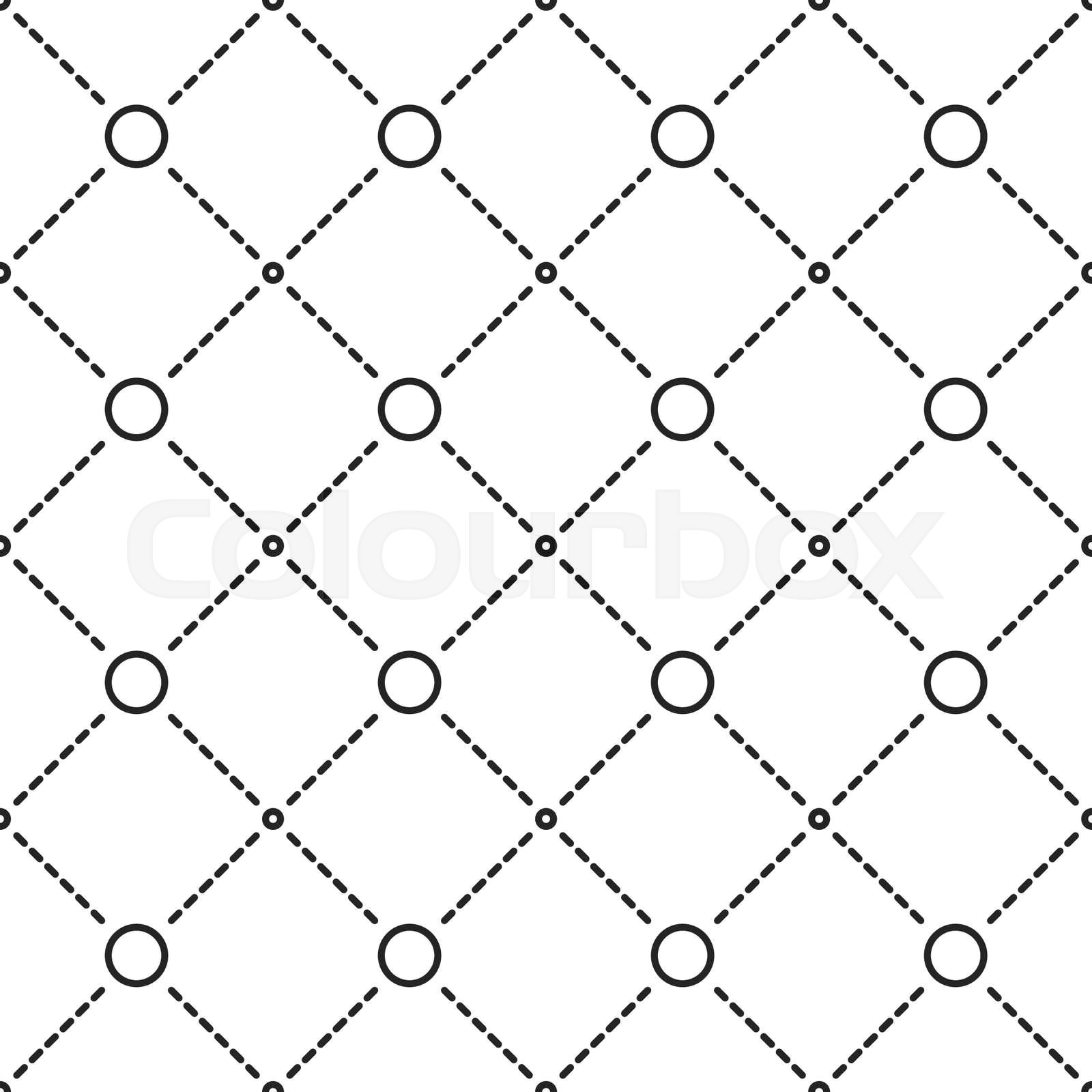 Circles grid stripped seamless pattern. | Stock vector | Colourbox