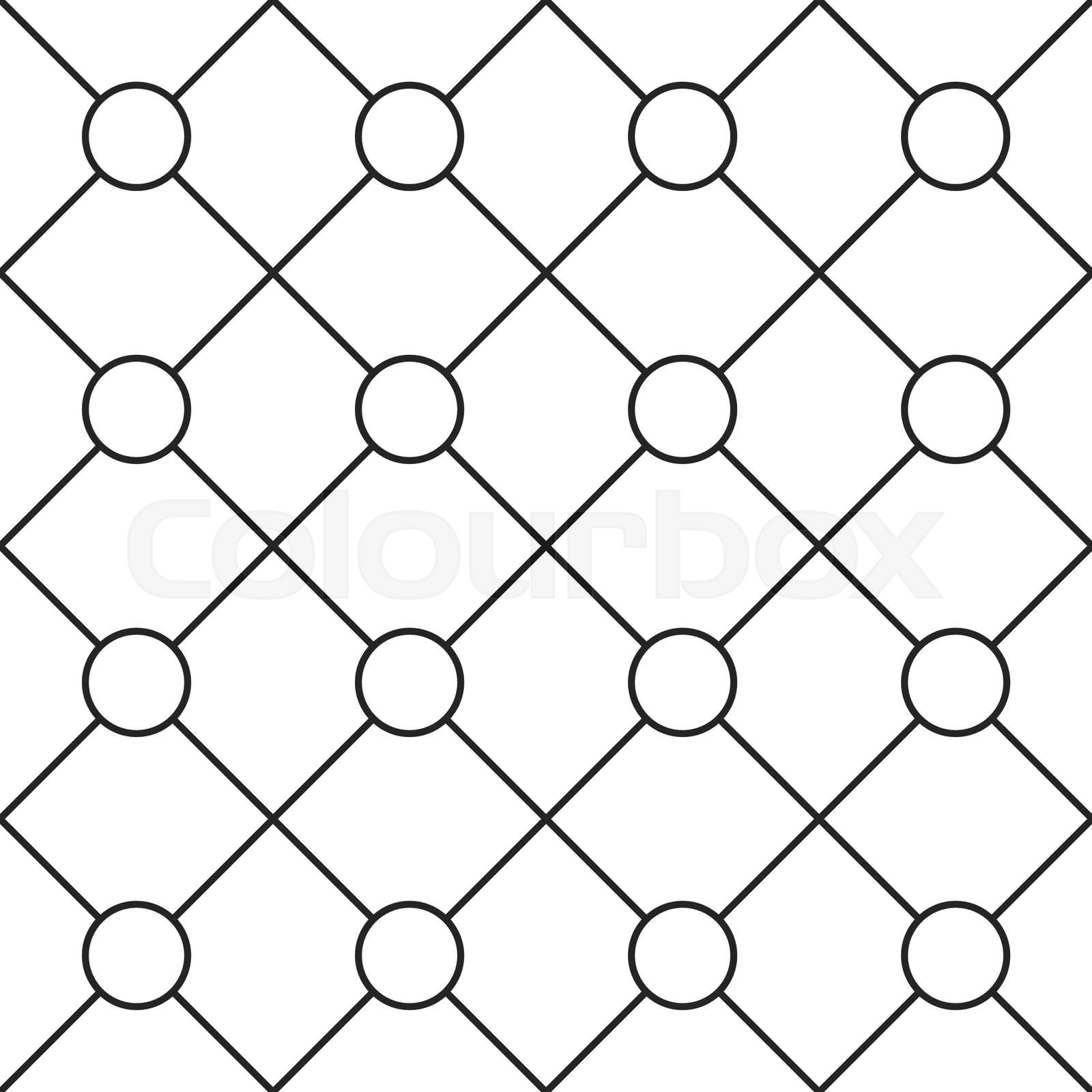 Circles grid stripped seamless pattern. | Stock vector | Colourbox