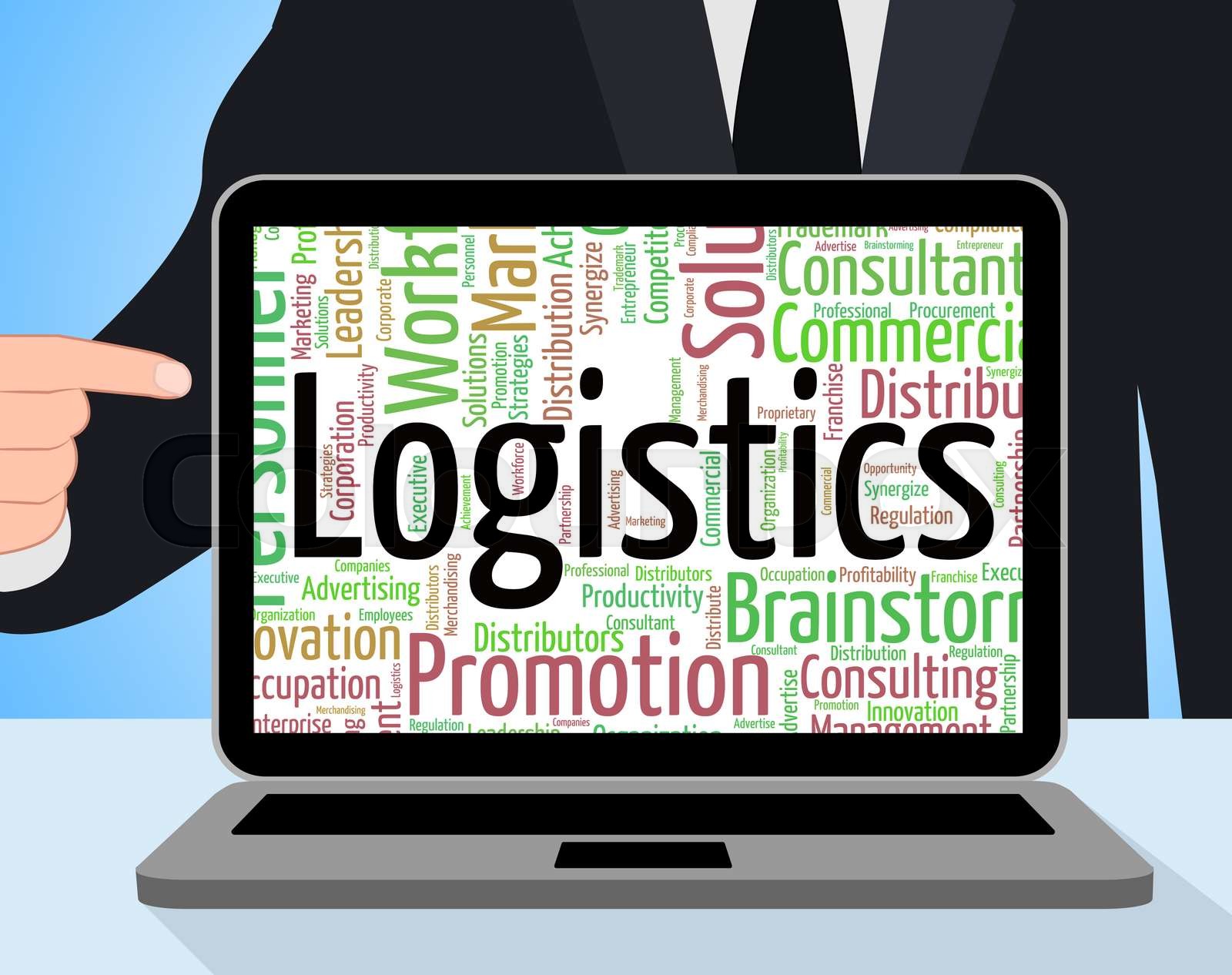 Logistics Word Represents Strategies Analysis And Strategy | Stock ...