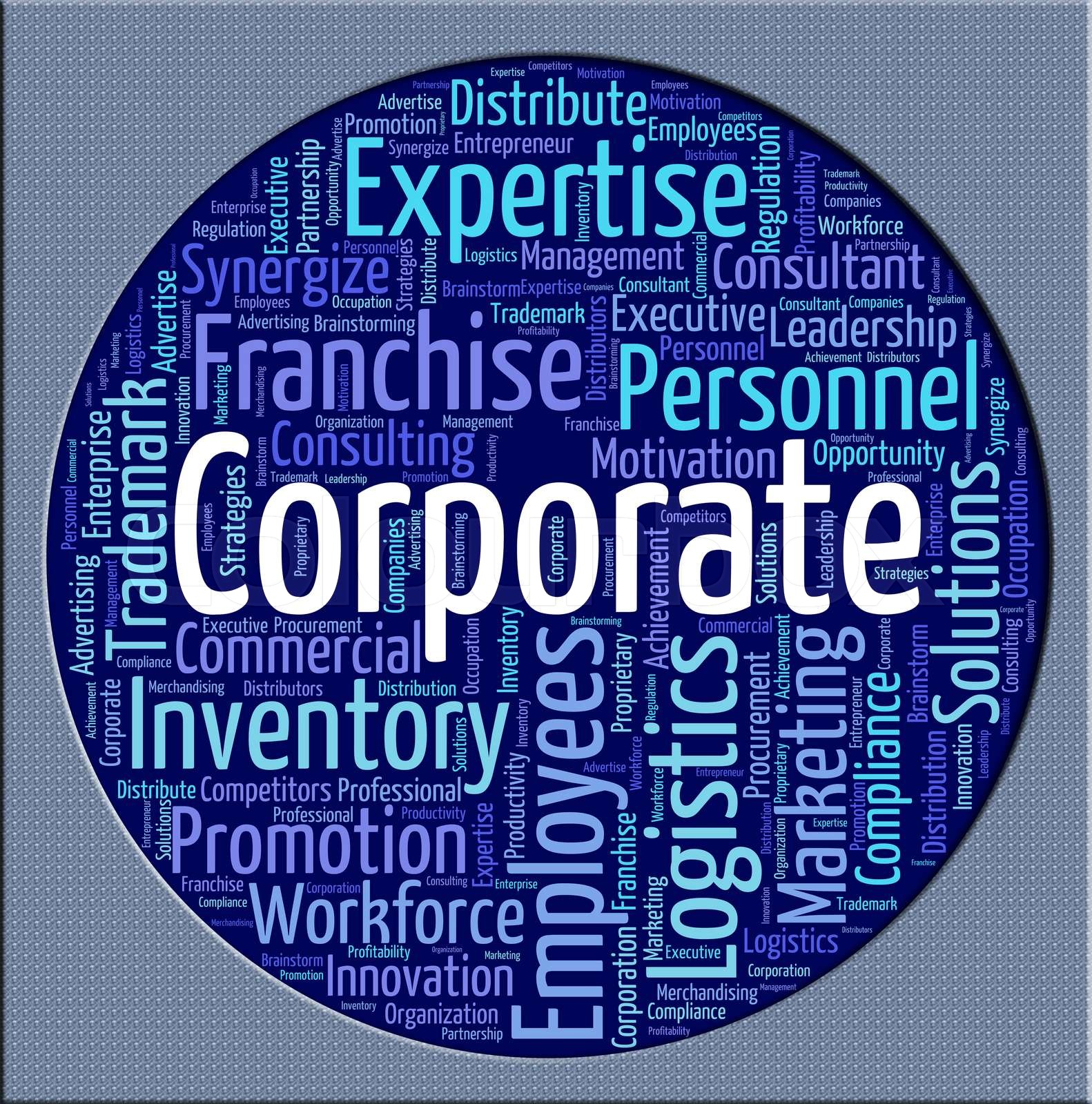 Corporate Word Represents Business Text And Corporation | Stock image ...