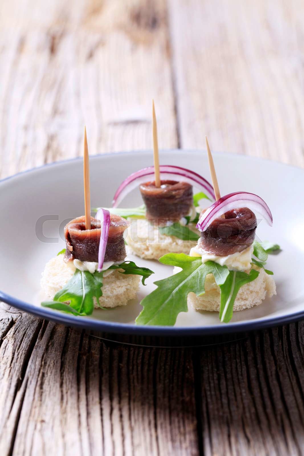 Anchovy canapes | Stock image | Colourbox