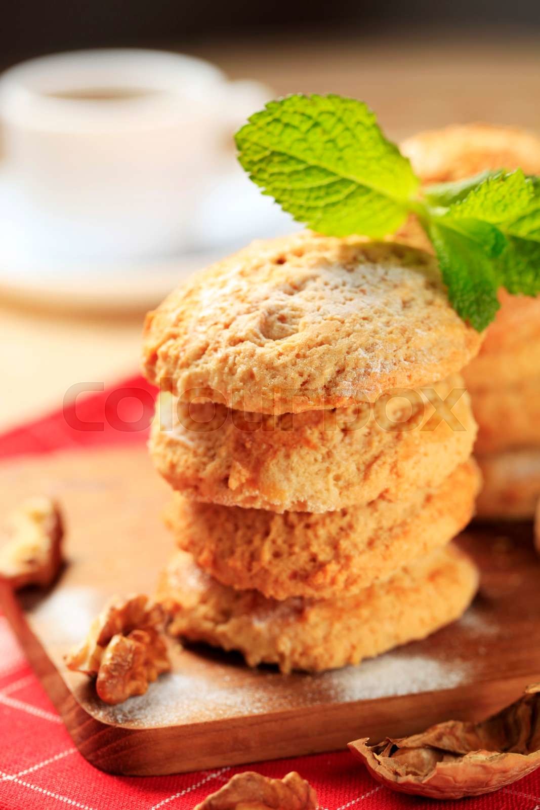Crispy nut cookies | Stock image | Colourbox