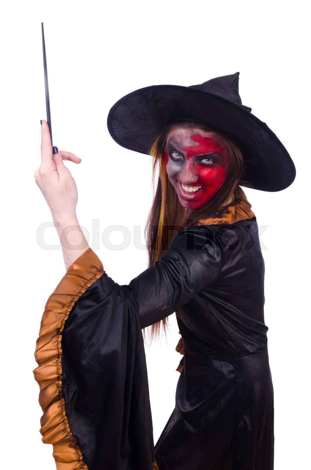 Scary witch in halloween concept | Stock image | Colourbox