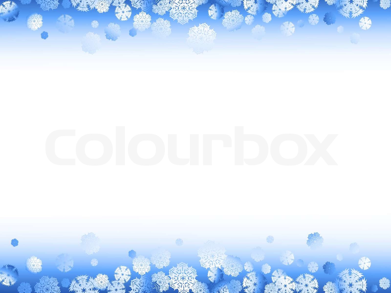 winter snowflakes frame with copyspace for your text on white | Stock ...