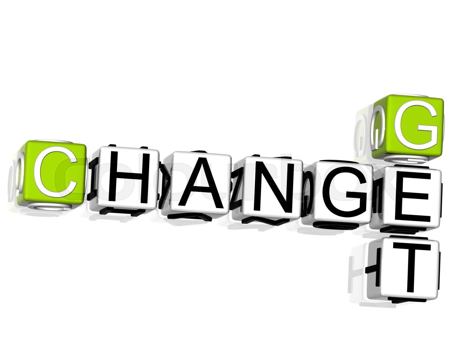 Get Change Crossword | Stock image | Colourbox