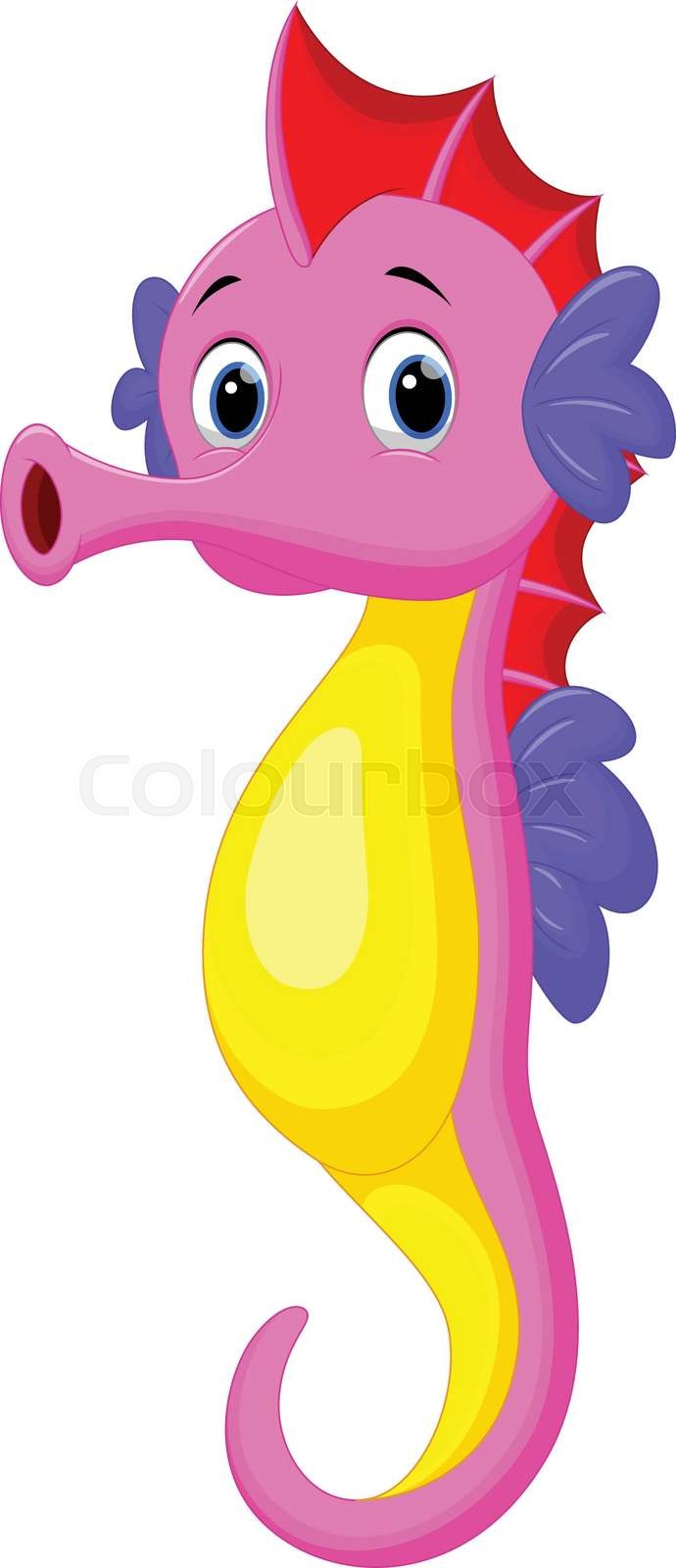 Pink Seahorse Clip Art