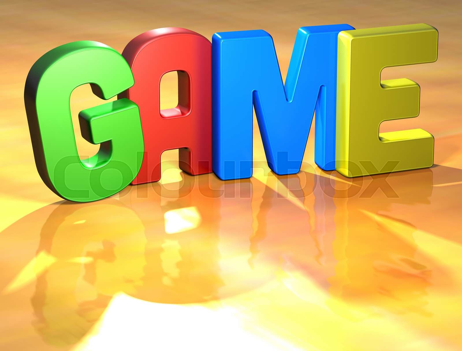 Word Game on yellow background | Stock image | Colourbox