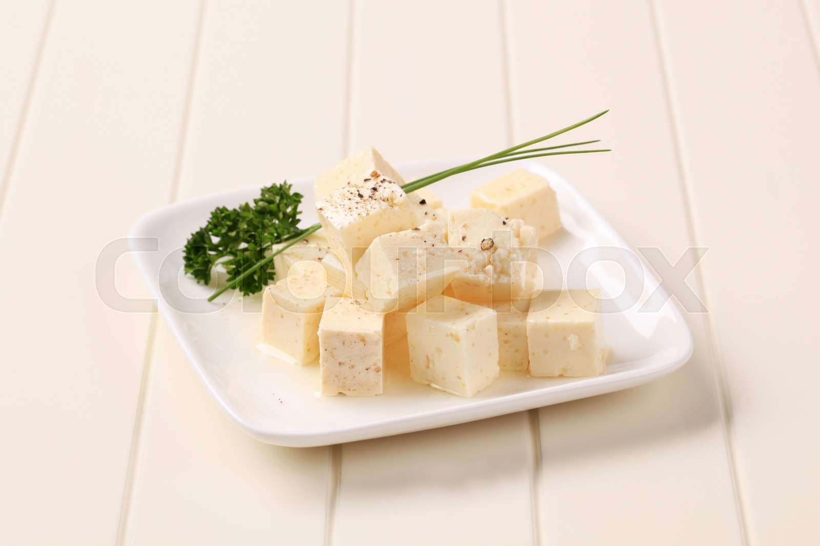 Diced feta cheese | Stock image | Colourbox