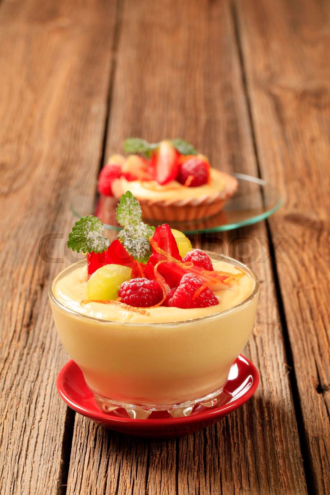 Pudding and fruit | Stock image | Colourbox