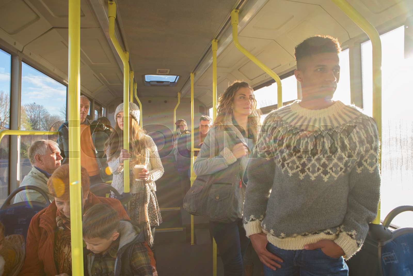 People on the bus | Stock image | Colourbox