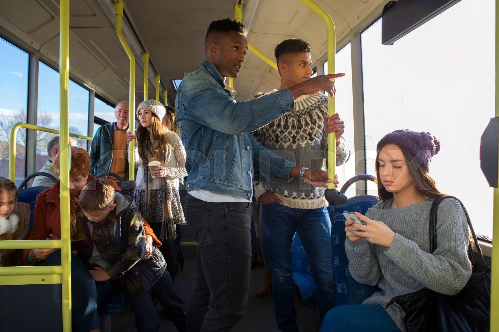 People on the bus | Stock image | Colourbox