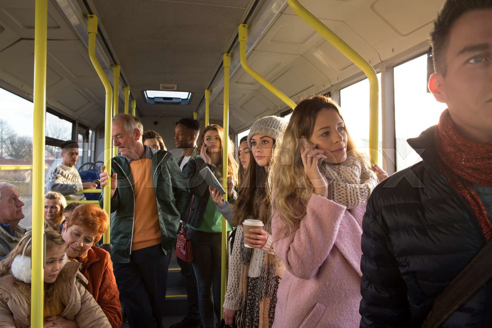 People on the bus | Stock image | Colourbox