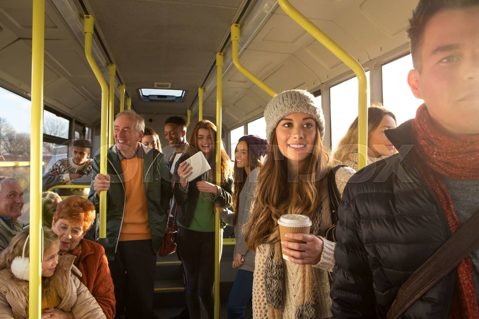 People on the bus | Stock image | Colourbox