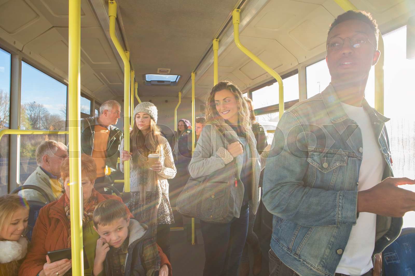 People on the bus | Stock image | Colourbox