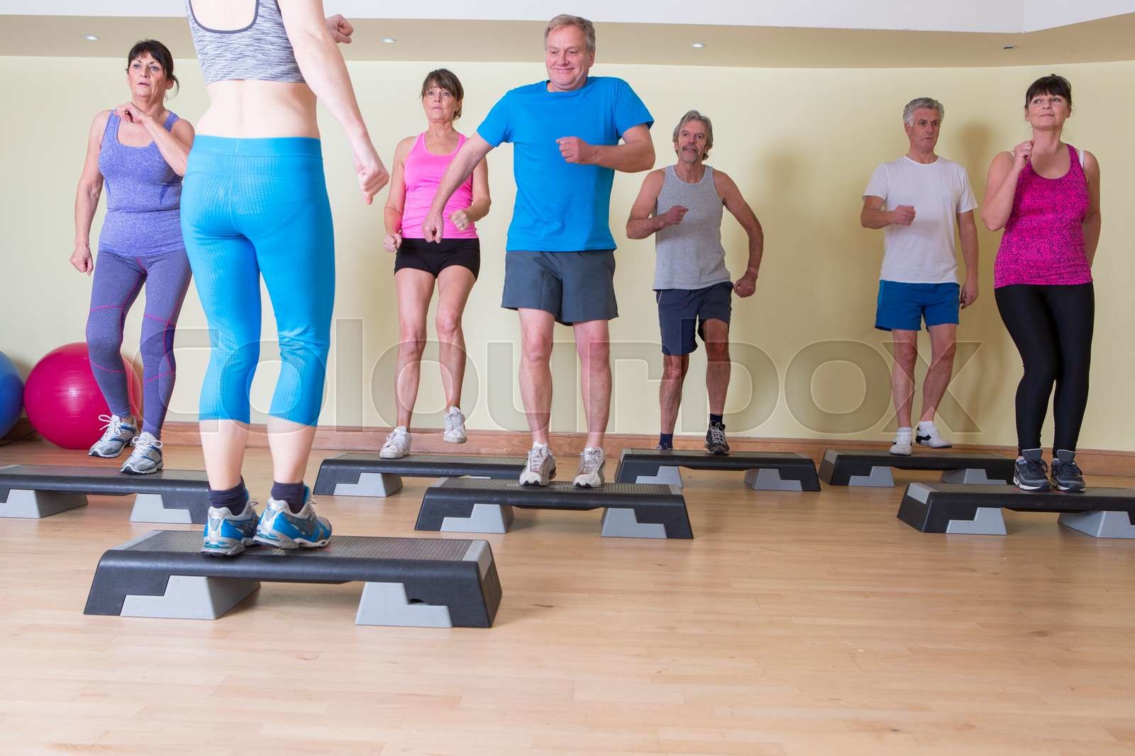 Senior steps class | Stock image | Colourbox