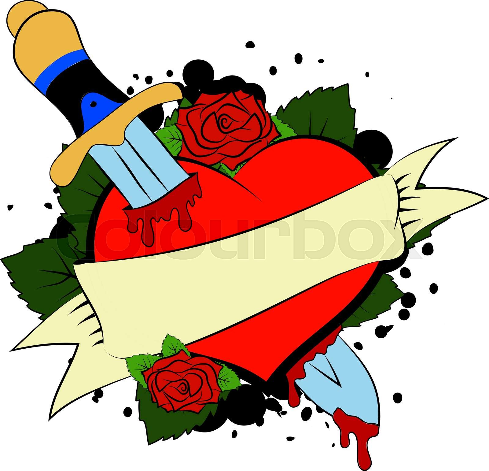 Heart and Dagger | Stock vector | Colourbox