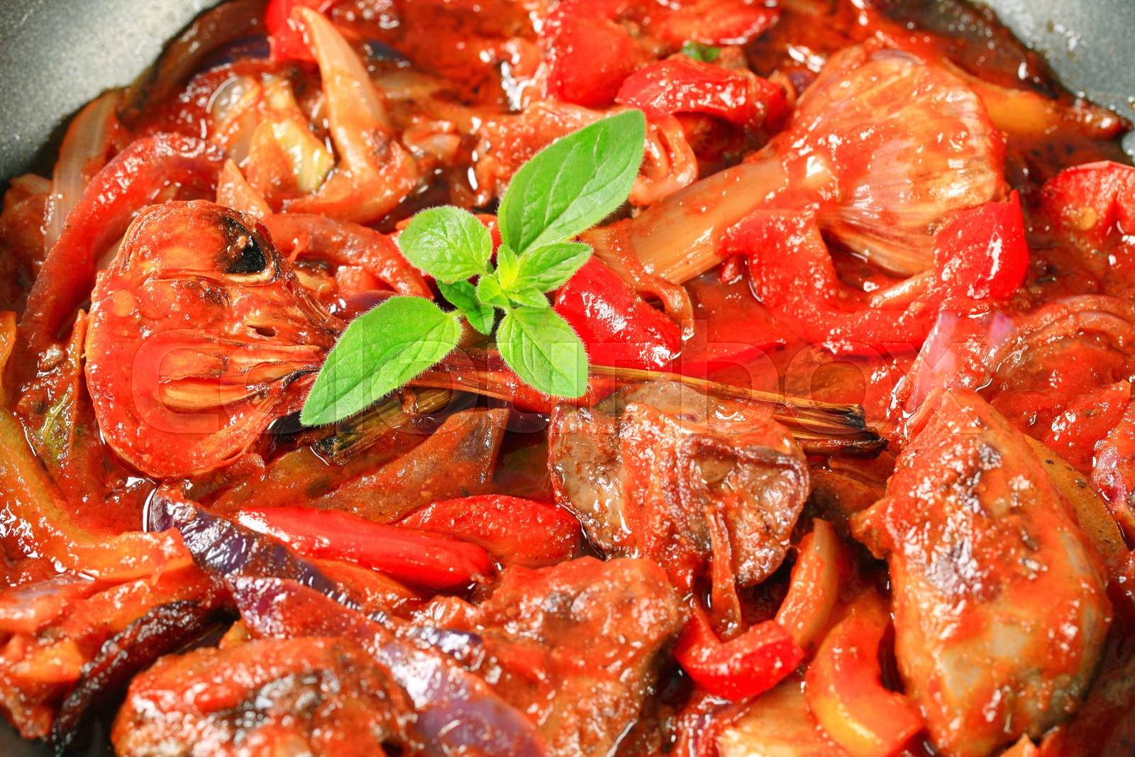 Liver stir fry | Stock image | Colourbox