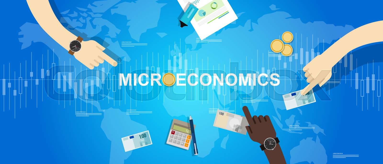 microeconomics micro economy financial wubject world | Stock vector ...