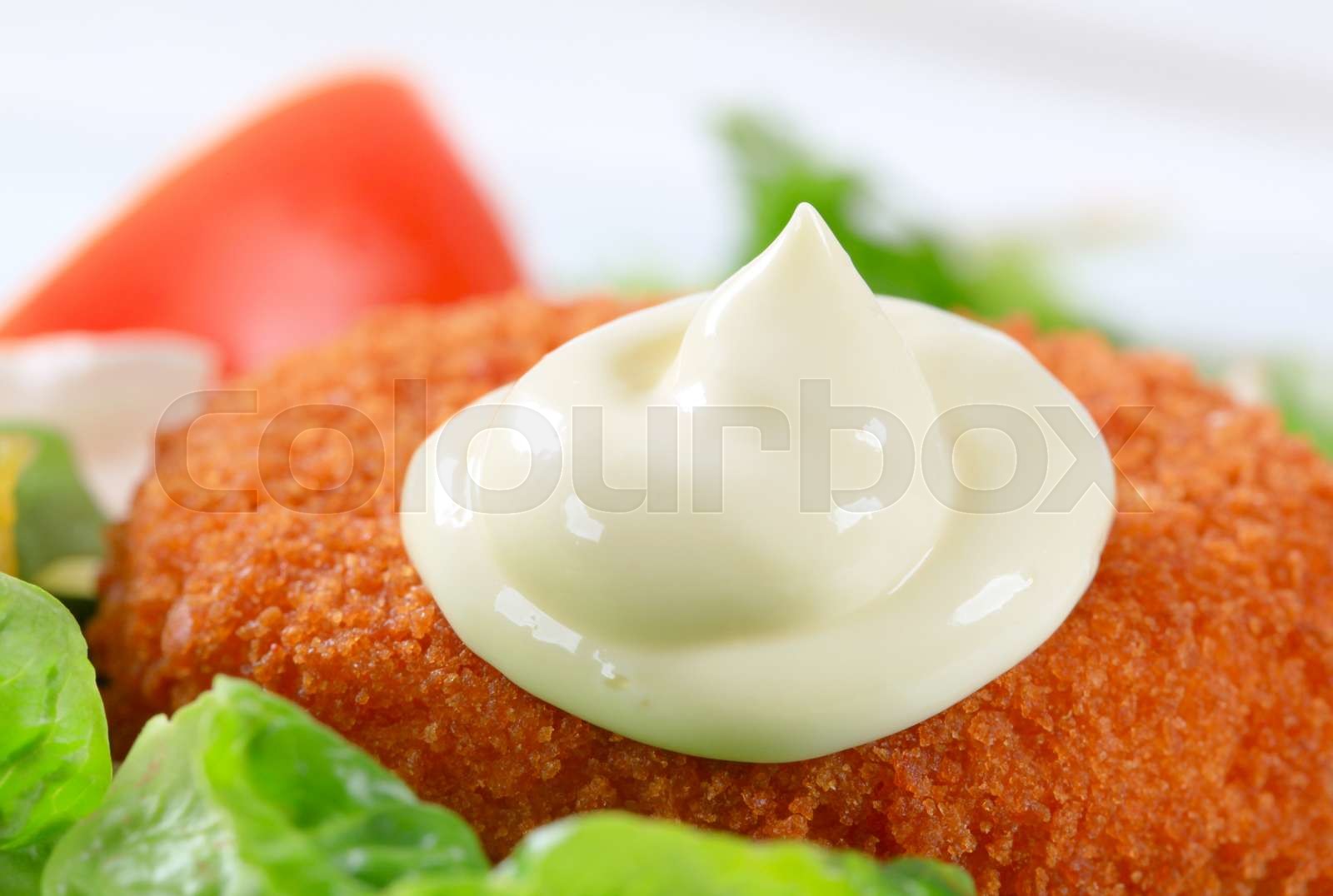 Fried breaded cheese | Stock image | Colourbox
